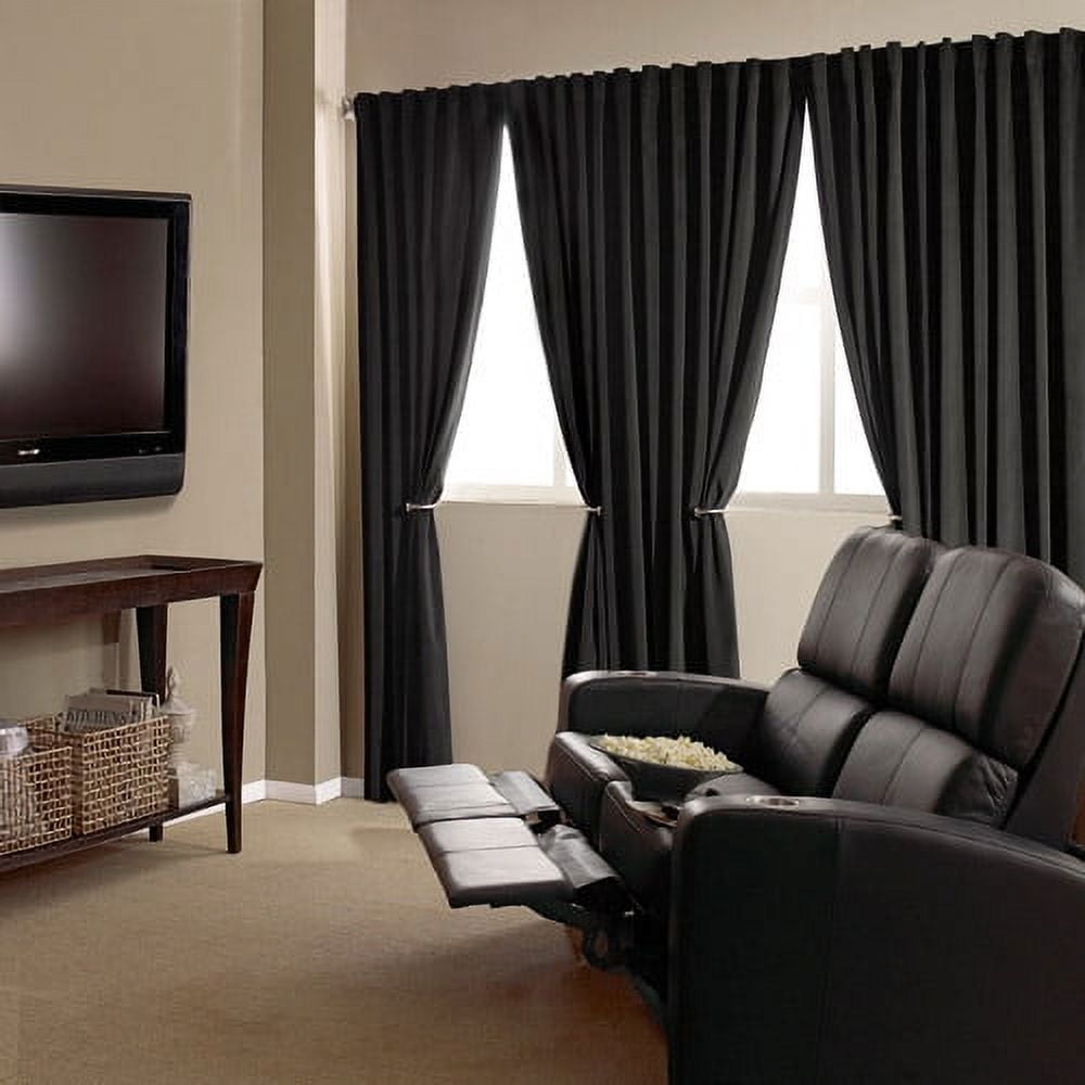 Eclipse Absolute Zero Velvet 100% Solid Blackout Home Theater Curtain ...