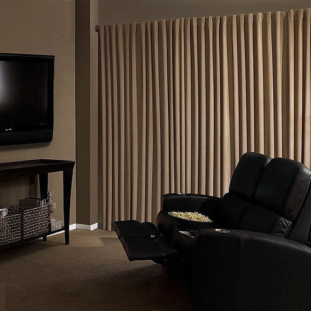Eclipse Absolute Zero Velvet 100% Solid Blackout Home Theater Curtain ...