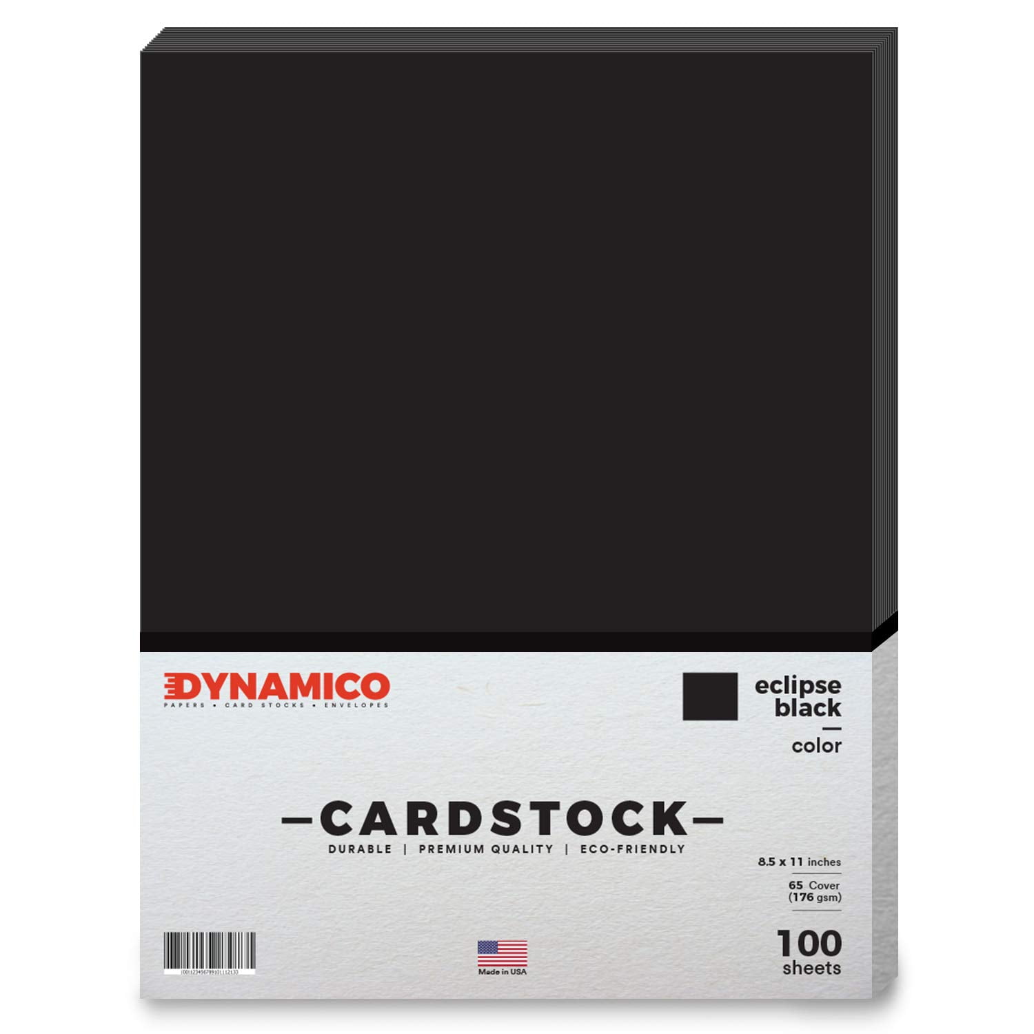 Eclipse Black Cardstock Paper – 8 1/2 x 11" Medium weight 65 LB (175 ...