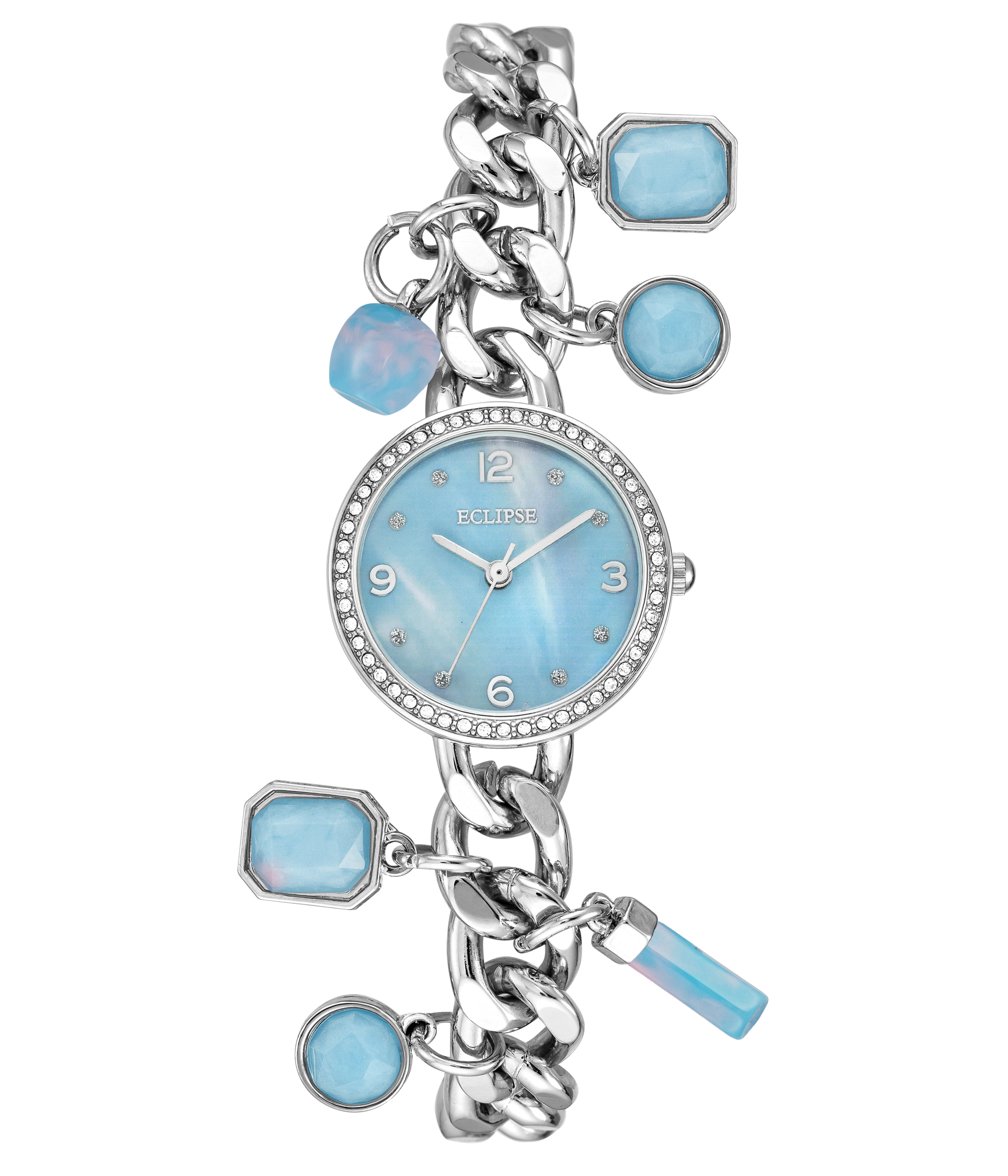Eclipse Brand Blue Dial Upright Charm Ladies Adult Watch - Walmart.com