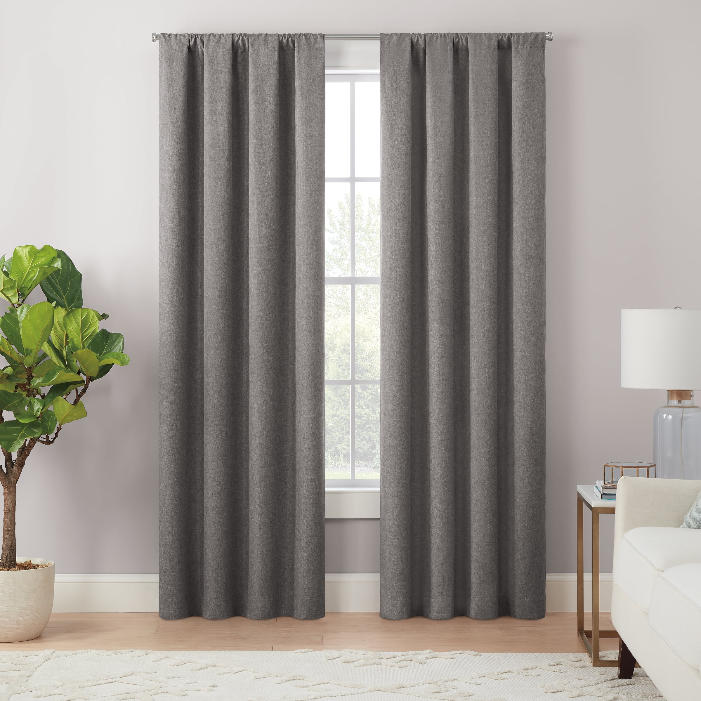 Eclipse Cannes Magnitech 100% Blackout Curtain, Rod Pocket Window ...