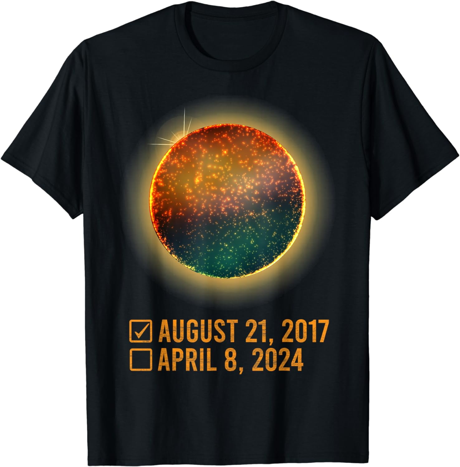 Eclipse Checklist Total Solar Eclipse Shirt April 8 2024 Cotton T-Shirt ...