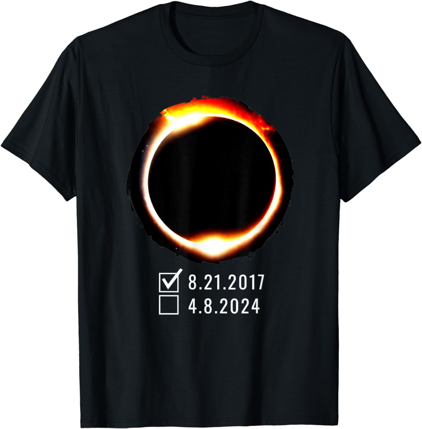 Eclipse Checklist Total Solar Moon Eclipse April 8 2024 T-Shirt ...