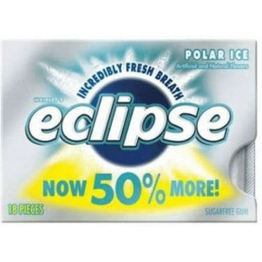 Eclipse Sugar Free Holiday Peppermint Candy Cane Chewing Gum, 2.9 Oz ...