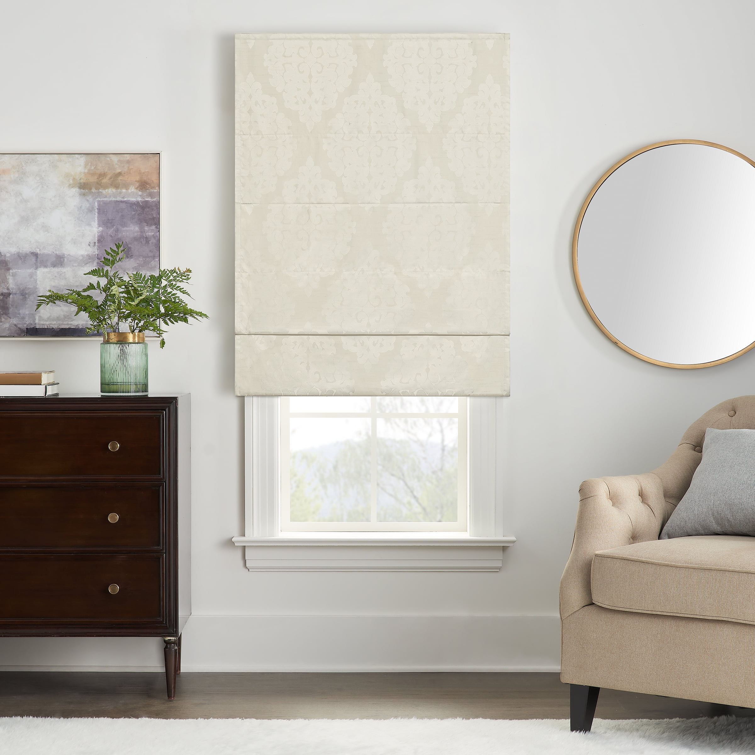 Eclipse, Cordless Roman Window Shades, 31" x 64", 100% Blackout Foam ...