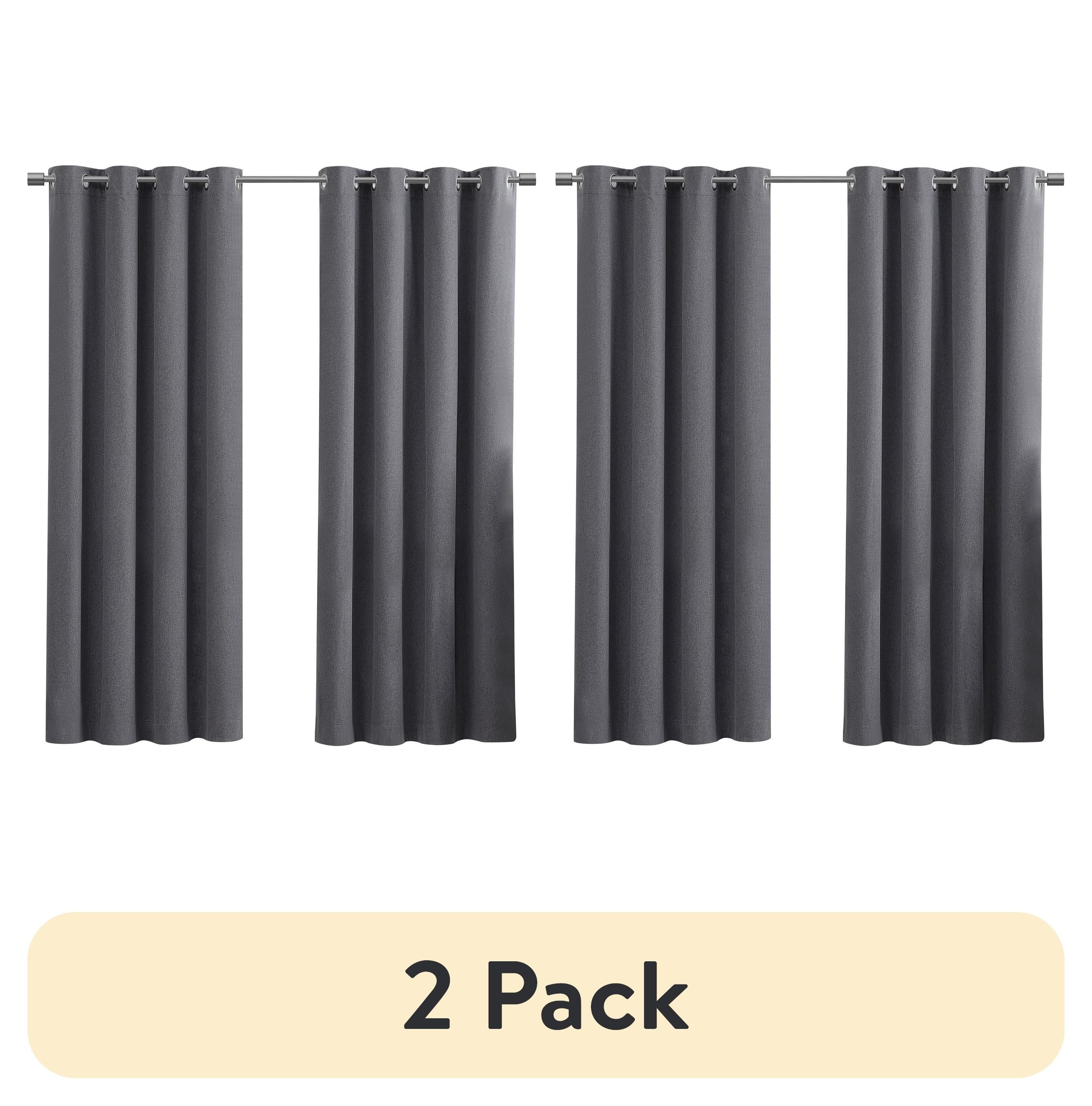 Eclipse Corte Solid Blackout Curtain - Grey Pair - Walmart.com