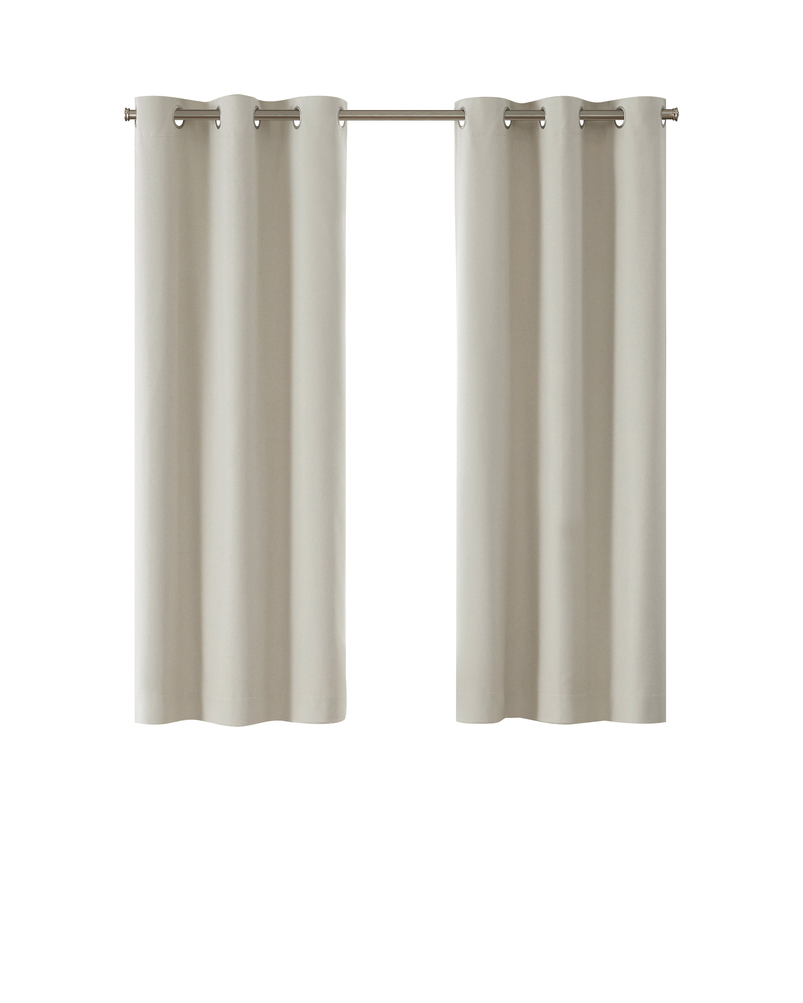 Eclipse Corte Solid Vanilla Dream Blackout Grommet Top Single Curtain ...