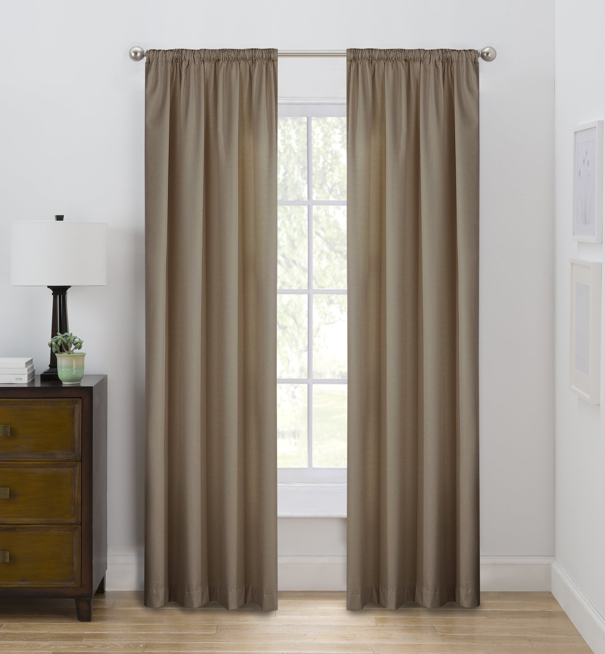 Eclipse Draft Stopper Darkening Curtain - Brown - Walmart.com