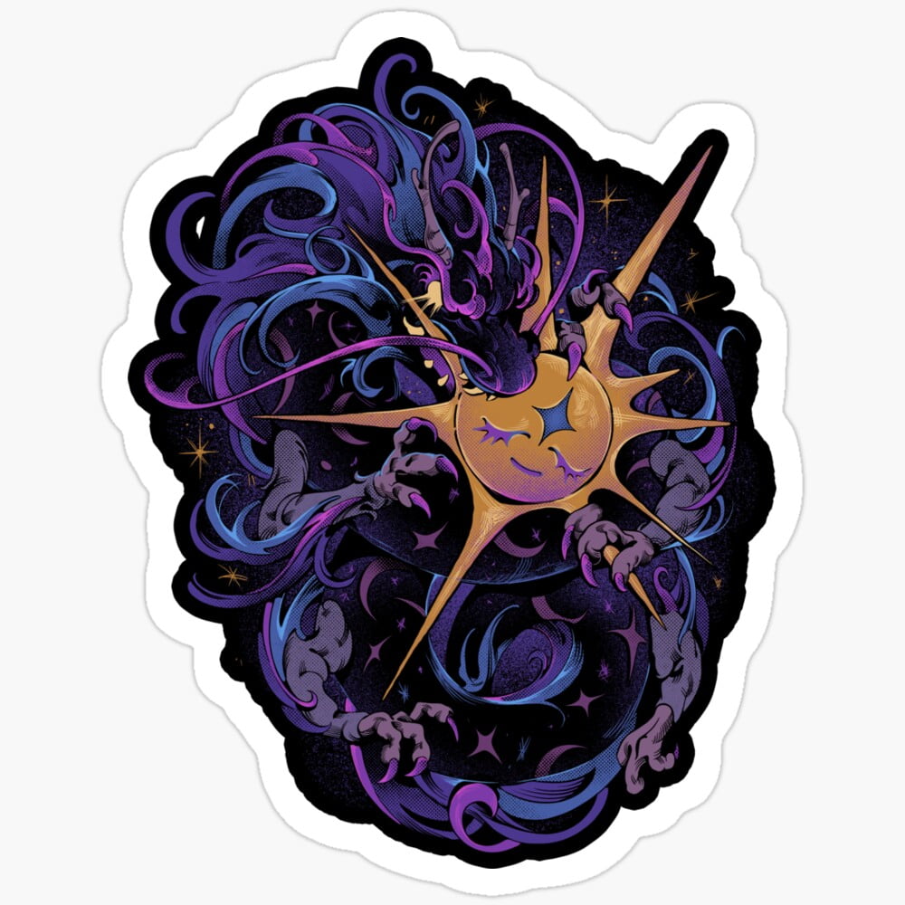 Eclipse Dragon Sticker Phone Decal Water Bottle Stickers Car Decals ...