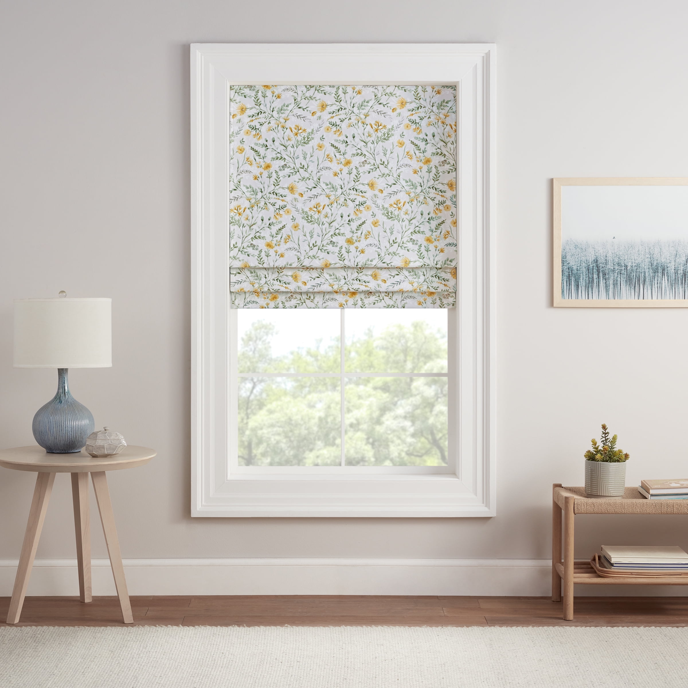 Eclipse Evangeline Botanical 100% Blackout Cordless Roman Shade 64x23 ...