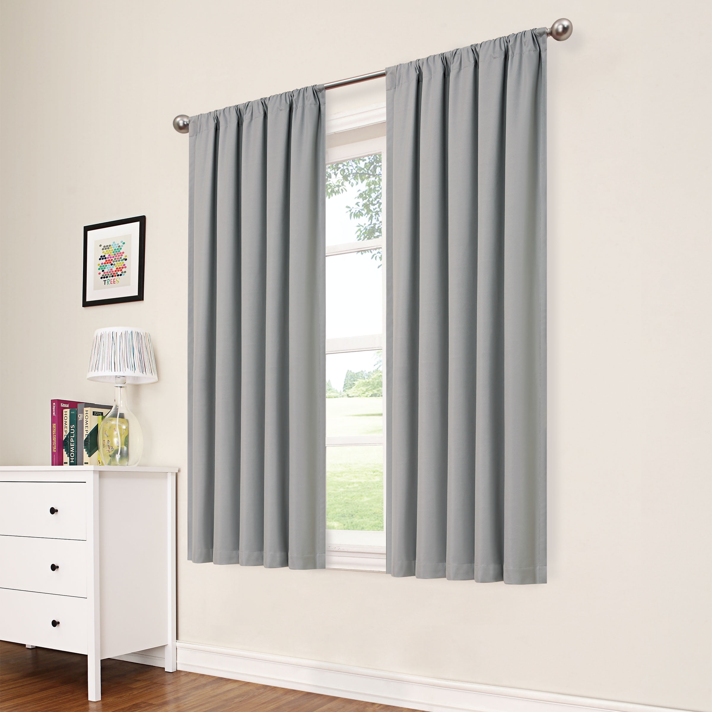 Eclipse Kids Macklin Solid Thermaback Blackout Rod Pocket Window ...