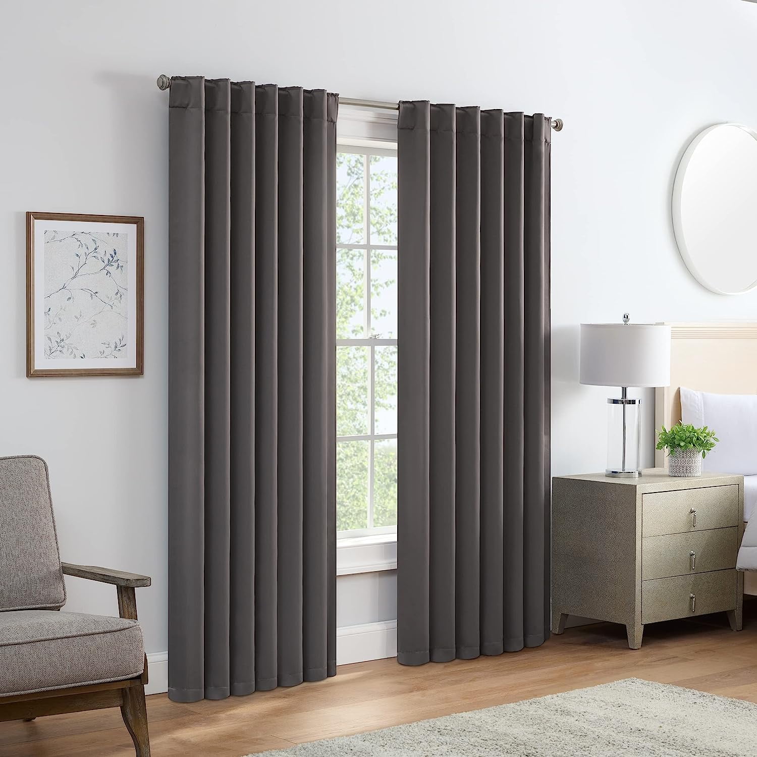 Eclipse Langley Room Darkening Curtains 52 in x 63 in Room Darkening ...