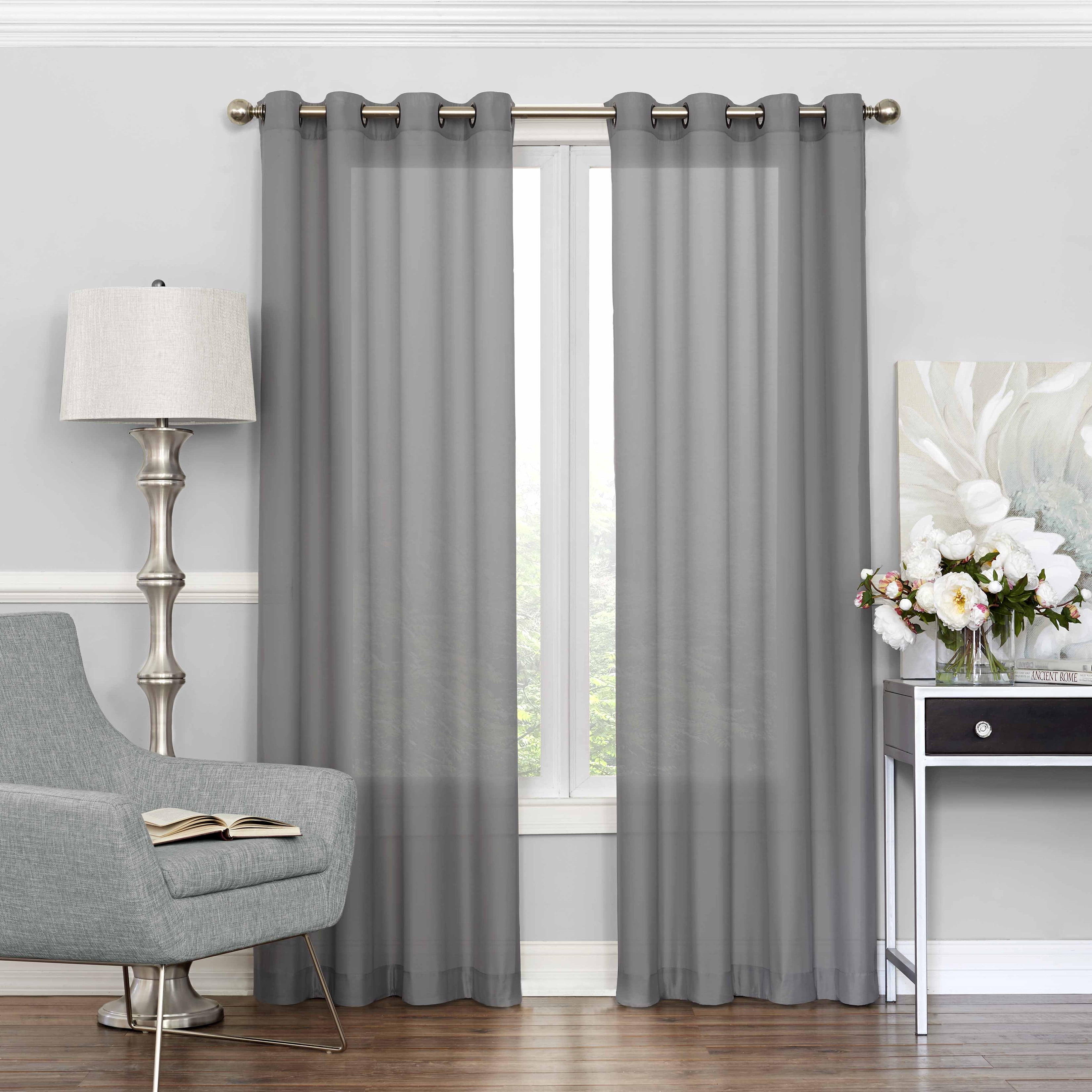 Eclipse Liberty Light Filtering Window Curtain 52 Inches Wide x 63 ...