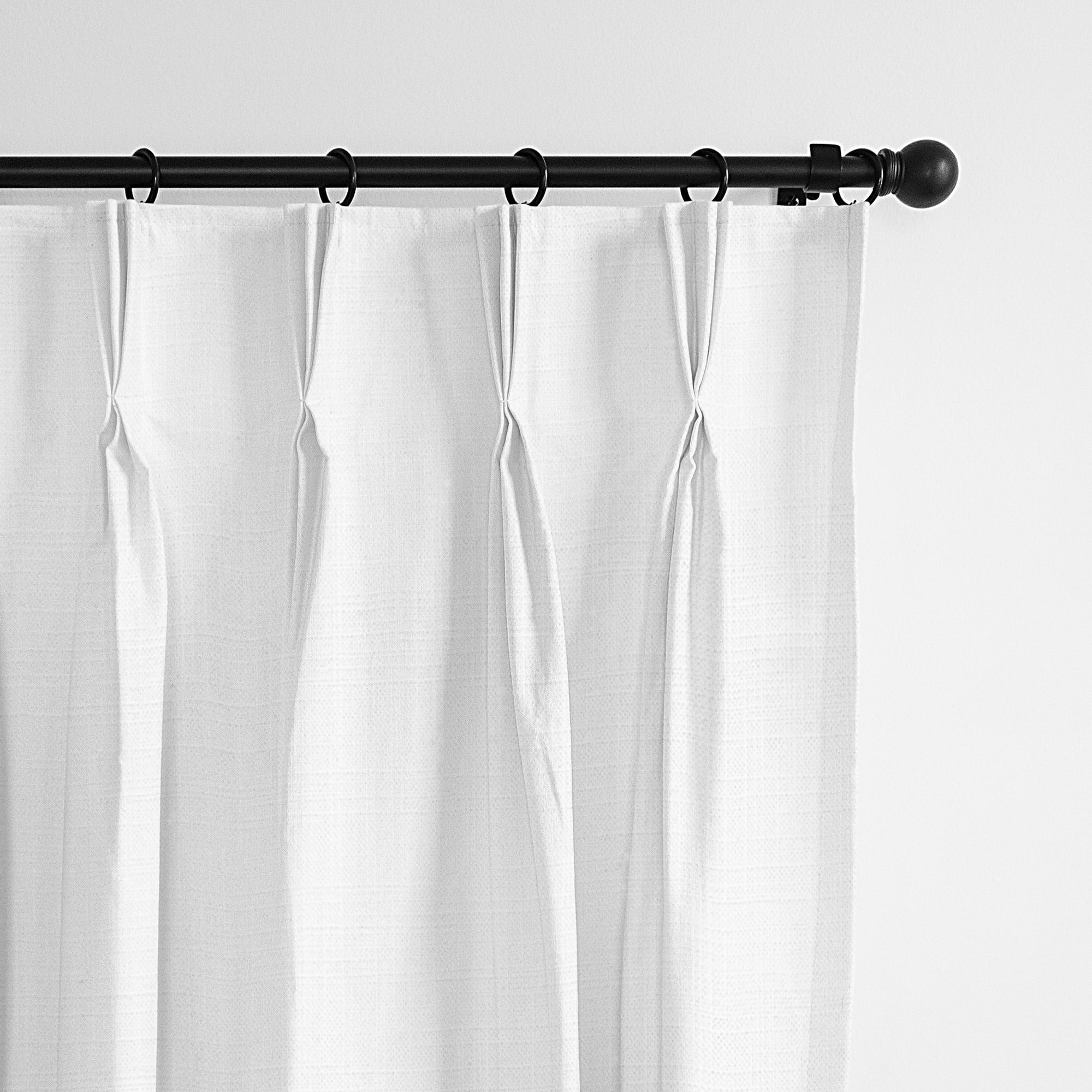 Eclipse Linen White Pinch Pleat Drapery Panel - Pair 20"x108" - Walmart.com