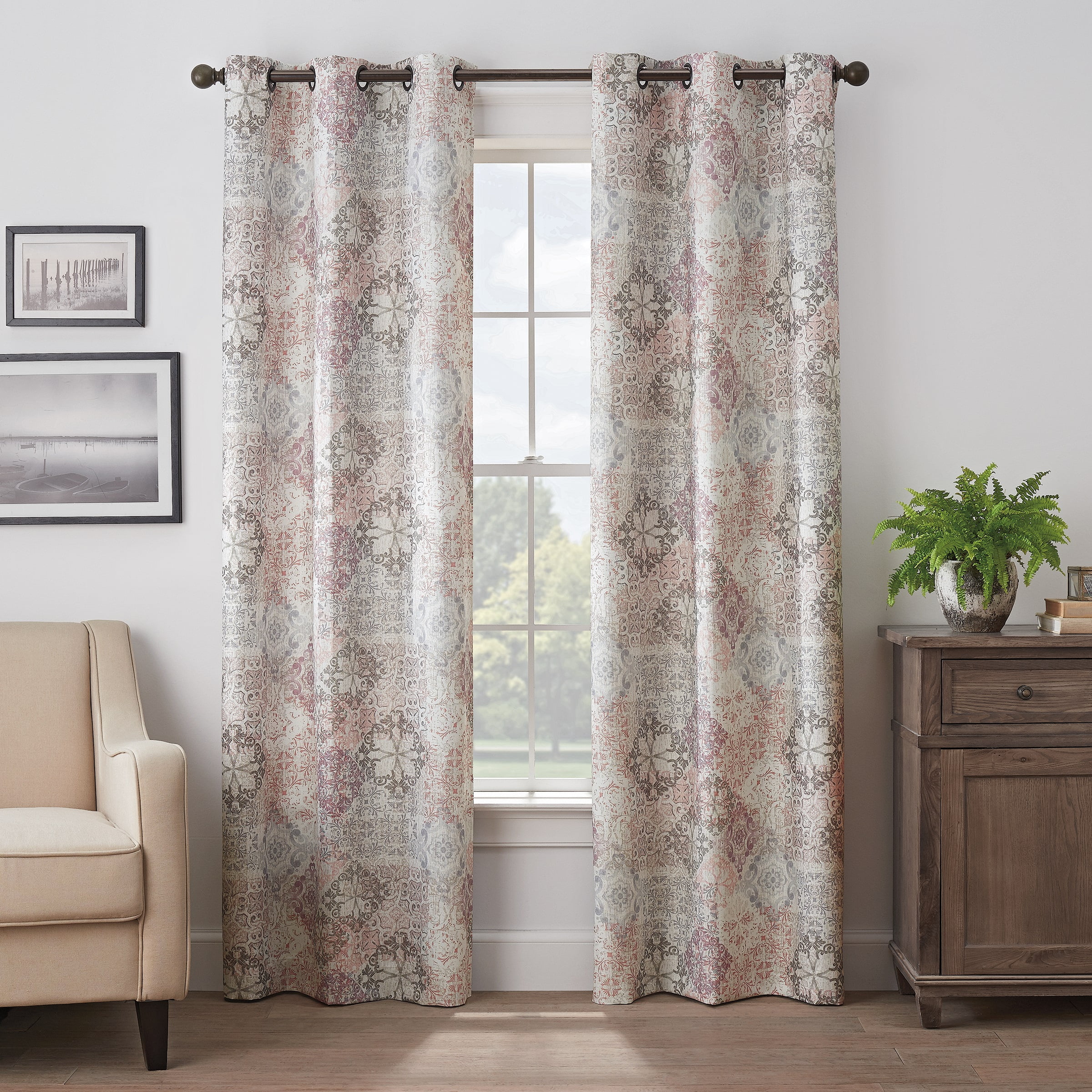 Eclipse Martina Rose Blackout Grommet Top Window Panel 40x108 Curtains ...