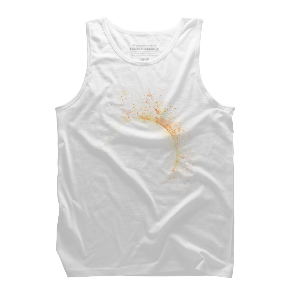 Eclipse Mens White Graphic Tank Top - Design By Humans M - Walmart.com
