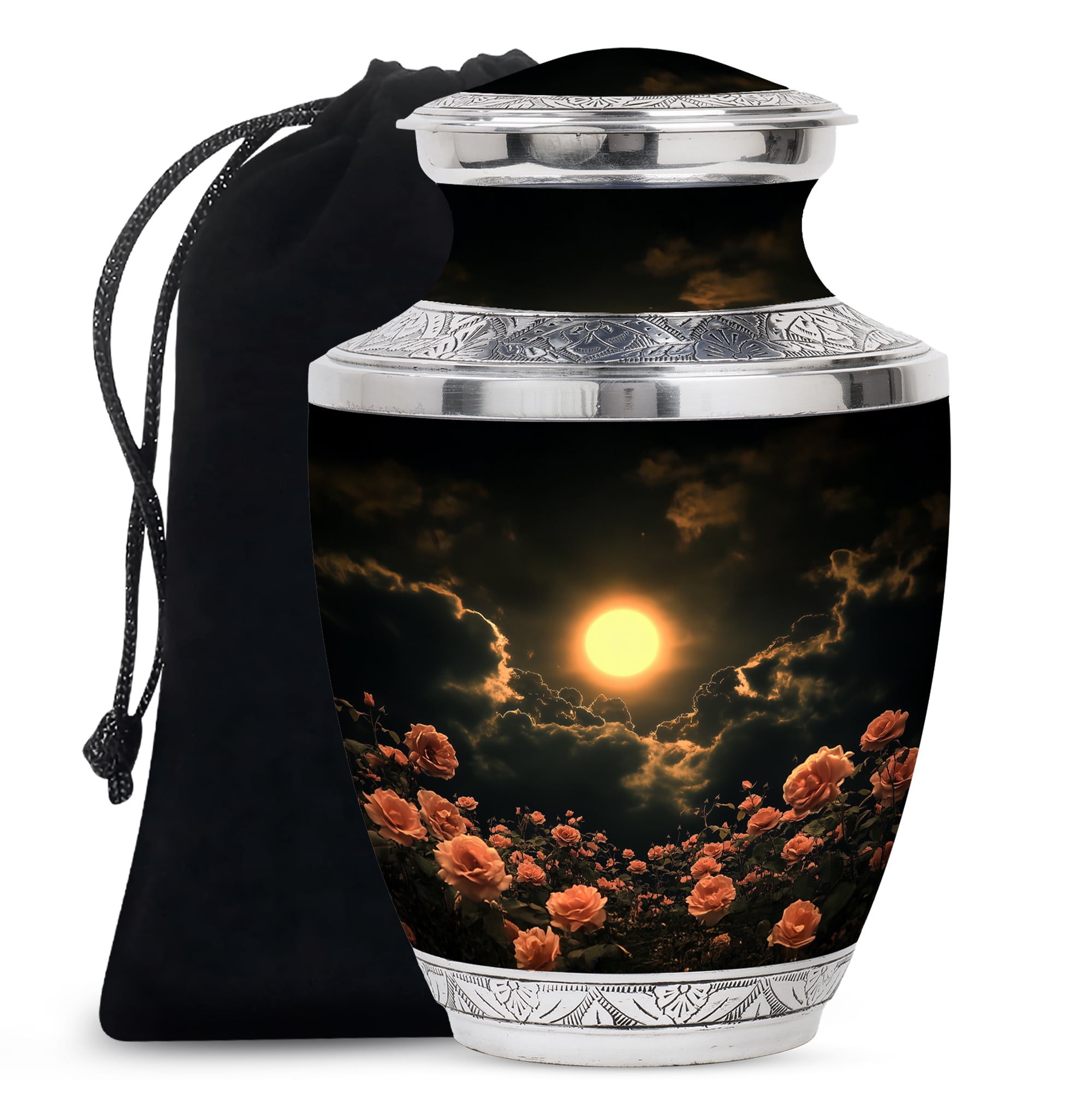 Eclipse Rose Large Memorial Urns For Human Ashes Adult Female - Funeral Memorial Urn For Adult ...