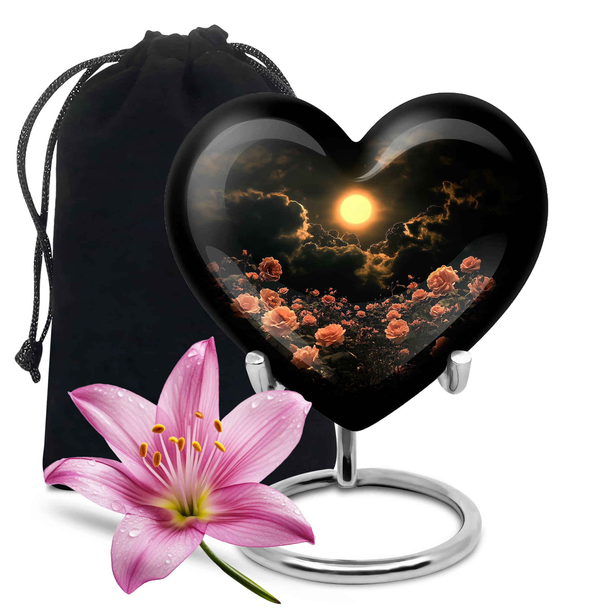 Eclipse Rose Large Urns For Human Ashes Adult Male & Female - Memorial Urn For Adult Man Ashes ...