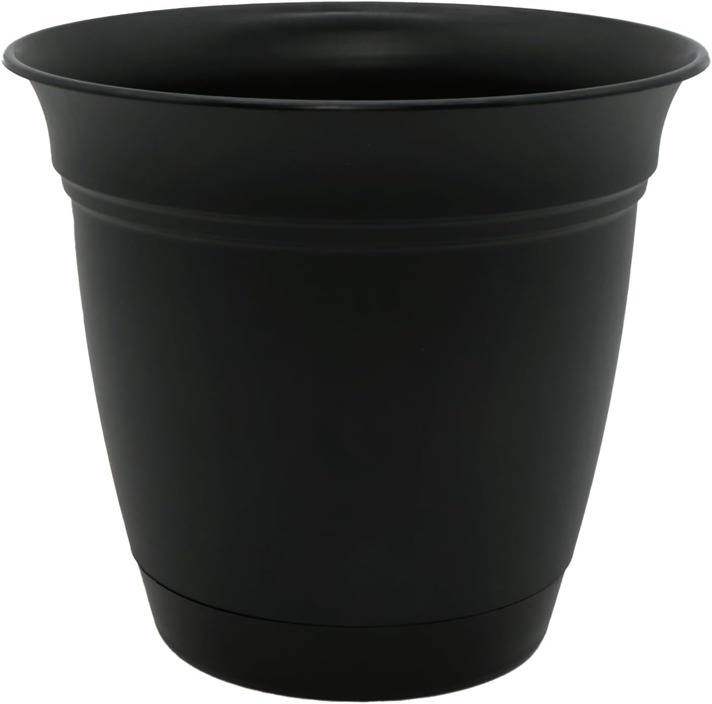 Eclipse Round Planter with Saucer - Outdoor & Indoor Plant Pot with ...