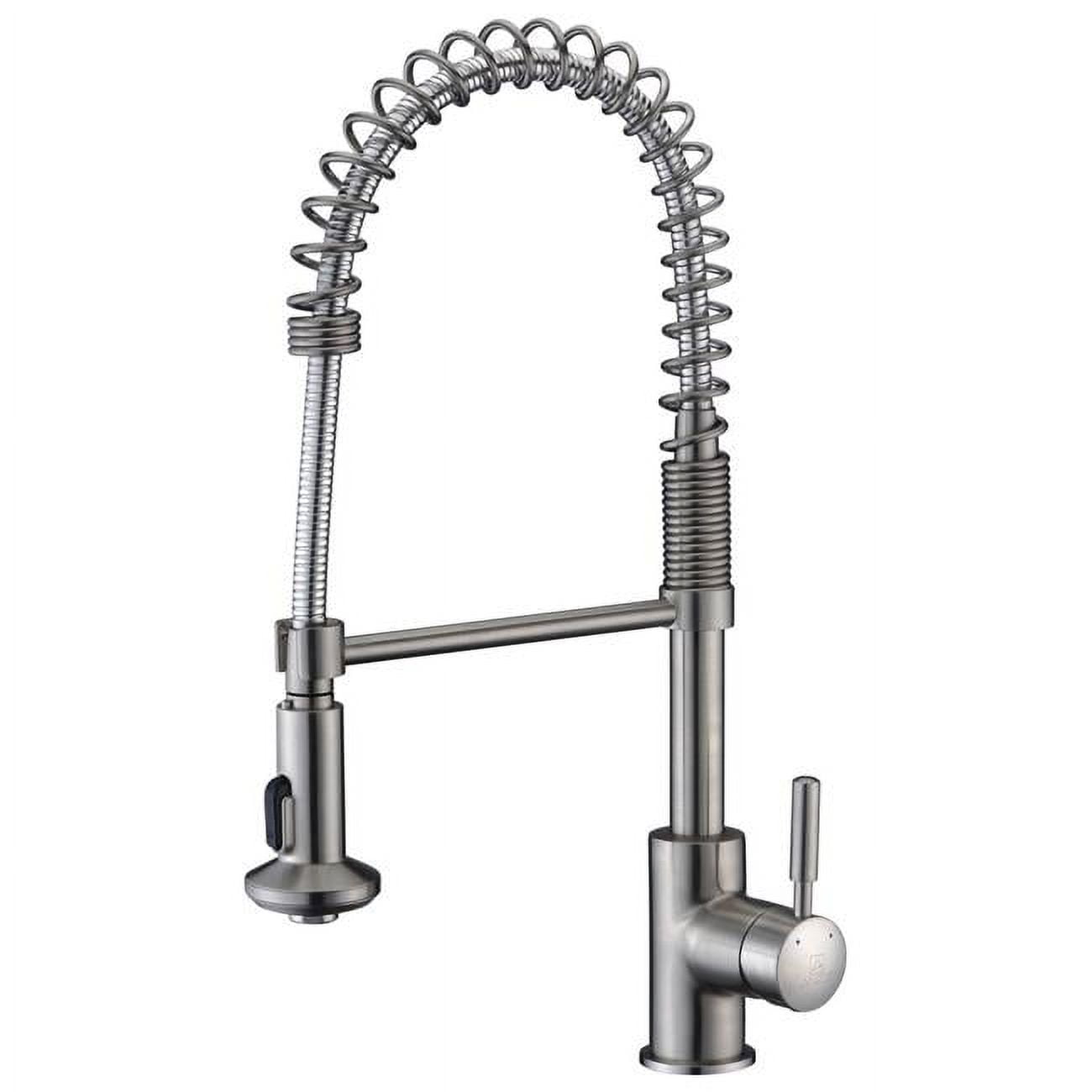 Eclipse Single Handle Pull-Down Sprayer Kitchen Faucet in Brushed ...