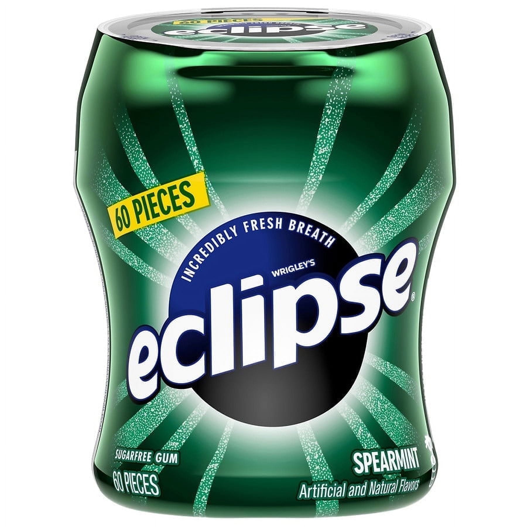 Eclipse Spearmint Sugar Free Chewing Gum Bulk Bottle Spearmint60 ...