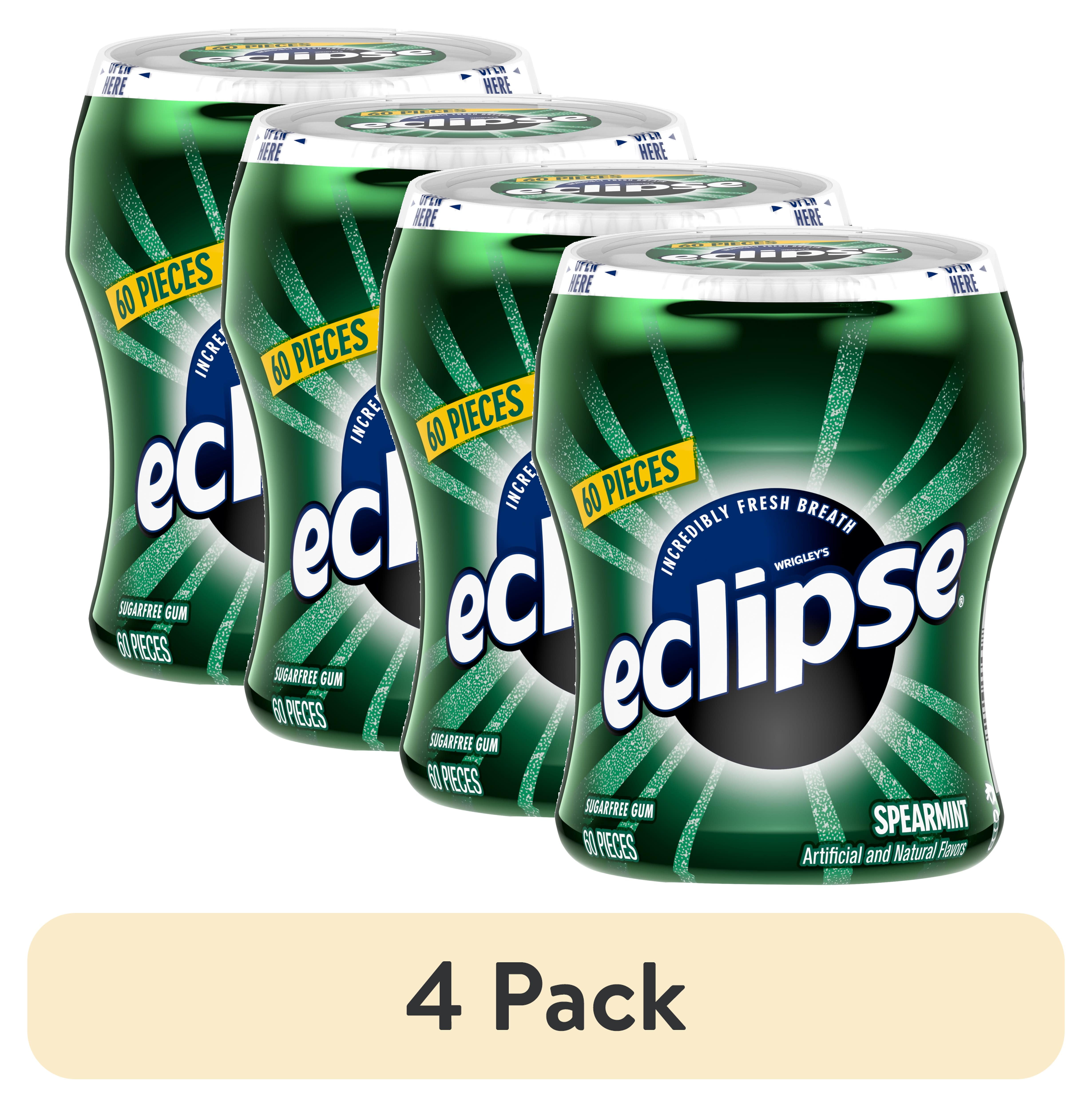 (4 pack) Eclipse Spearmint Sugar Free Chewing Gum Bulk Pack - 60 Pieces ...