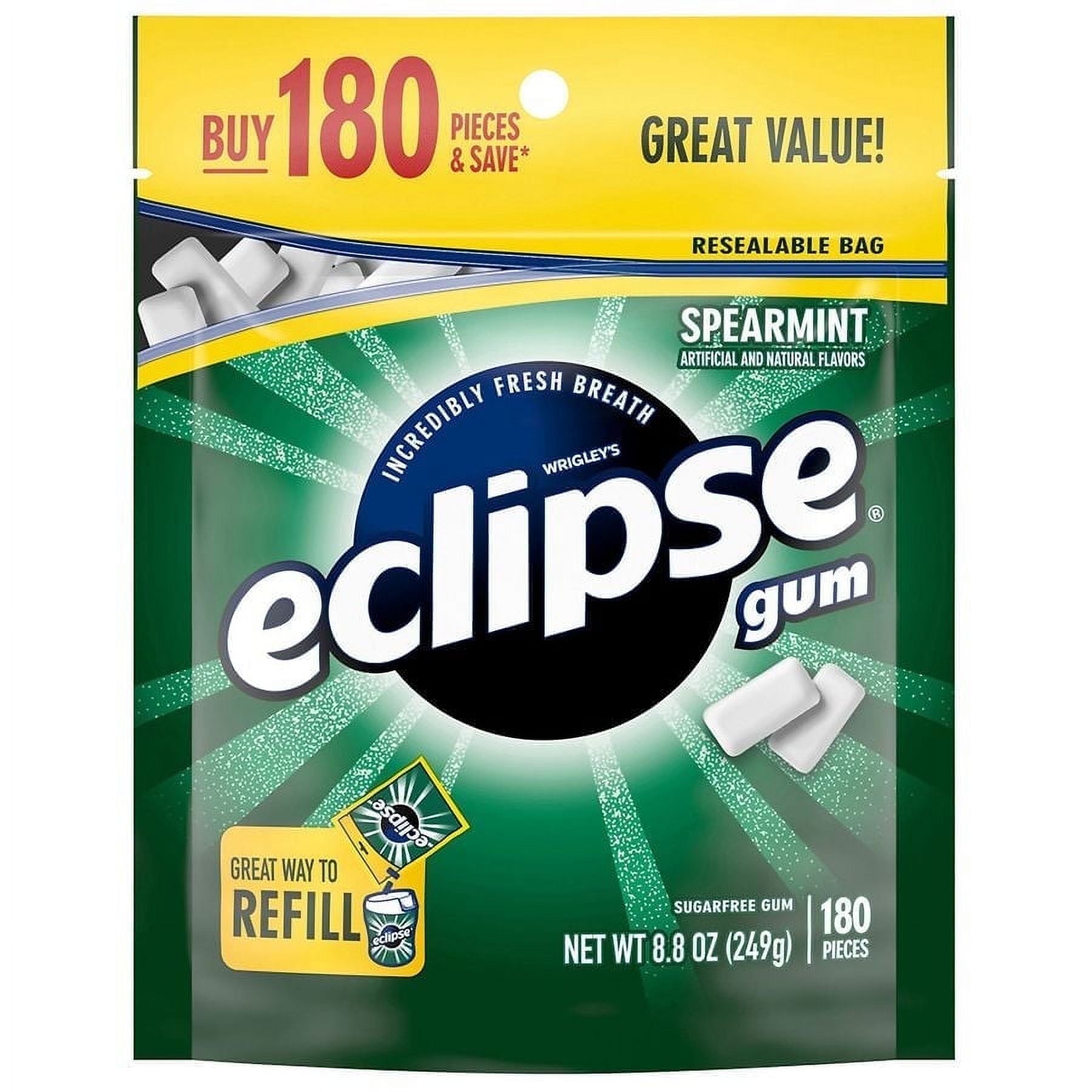 Eclipse Sugar Free Gum Spearmint8.8oz Pack of 2 - Walmart.com