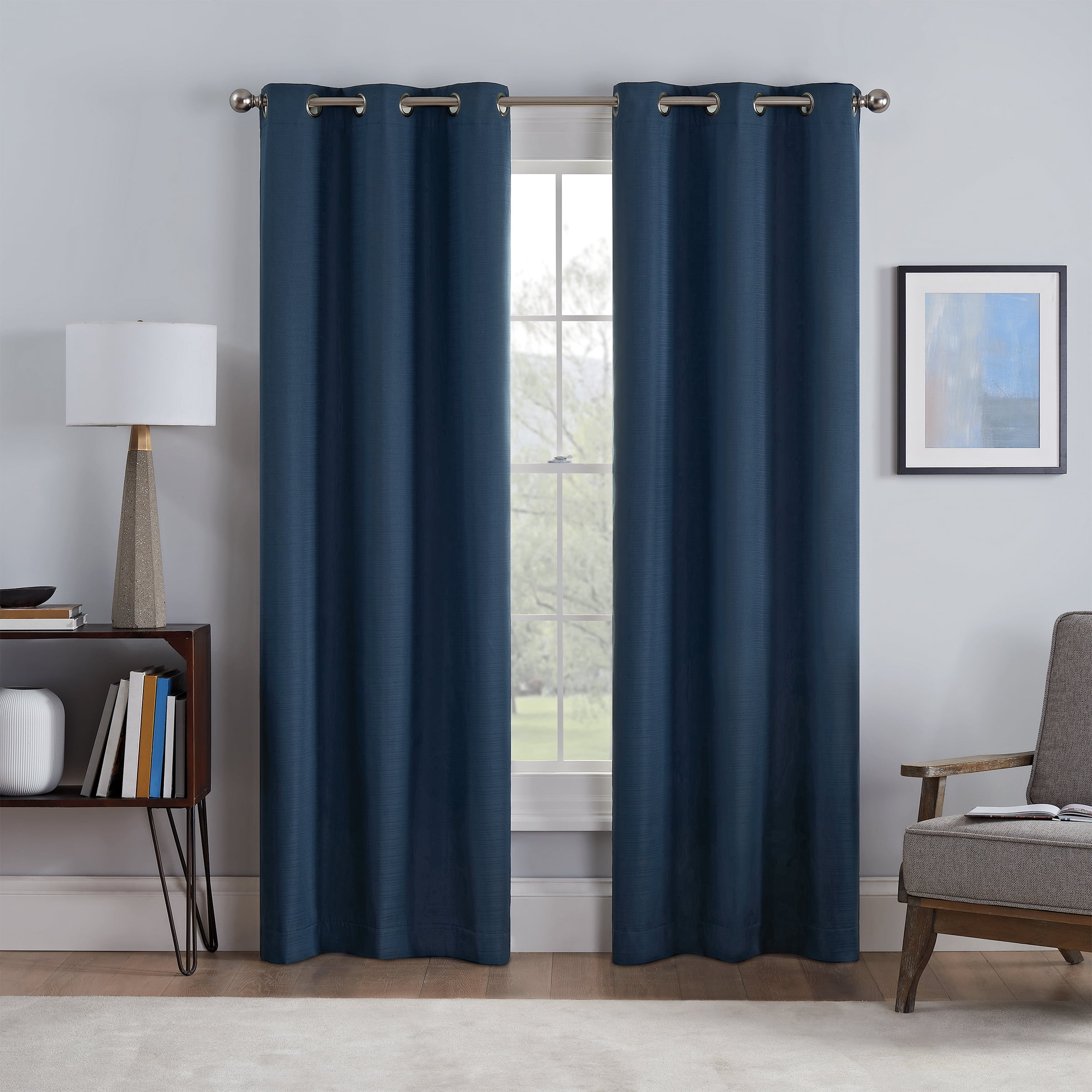 Eclipse Talisa Absolute Zero 100% Blackout 37 x 84 Panel Pair in Indigo ...