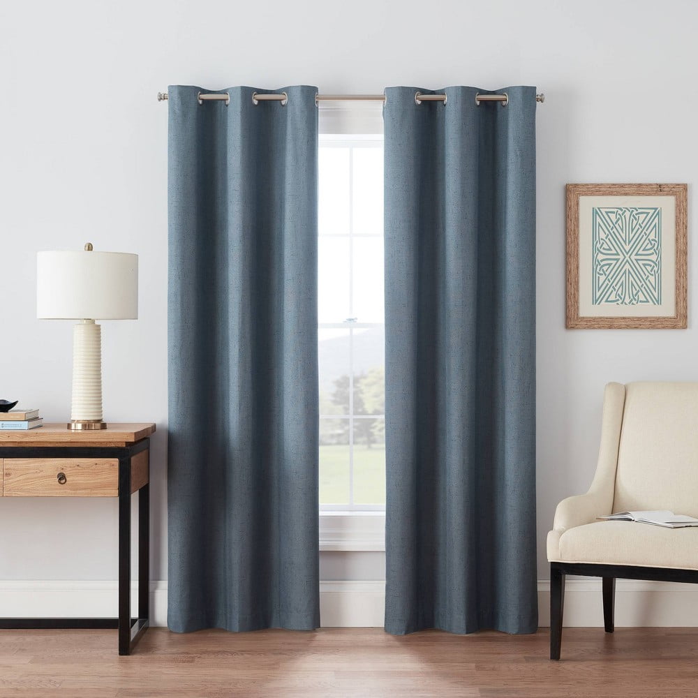 Eclipse Windsor Light Blocking Panel 42x84 Blue Gray - Walmart.com