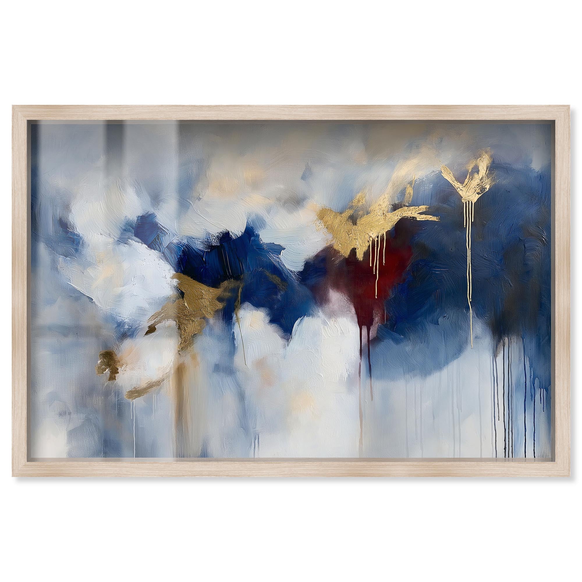 Eclipse of Gold and Blue Shadowbox Print Blue Wall Art by Art Remedy ...