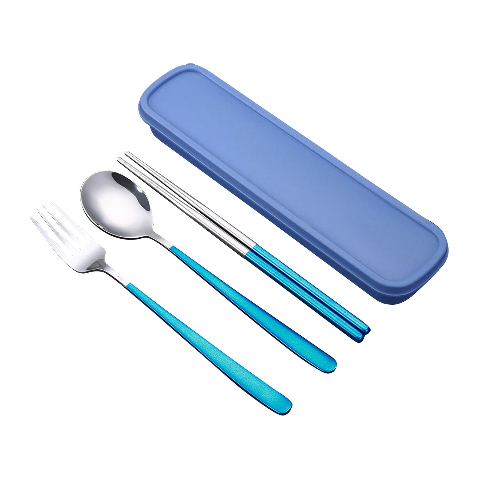EclipseJewels 304 Stainless Steel Portable 3-Piece Cutlery Set, Student ...