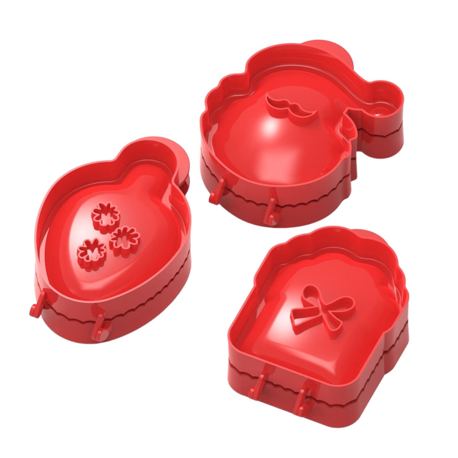 EclipseJewels 3Pcs Christmas Themed Pie Molds with Santa Claus and ...