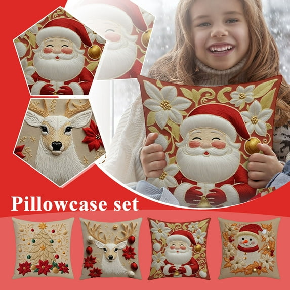 EclipseJewels 4-Piece Set of Christmas Themed Printed Decorative ...