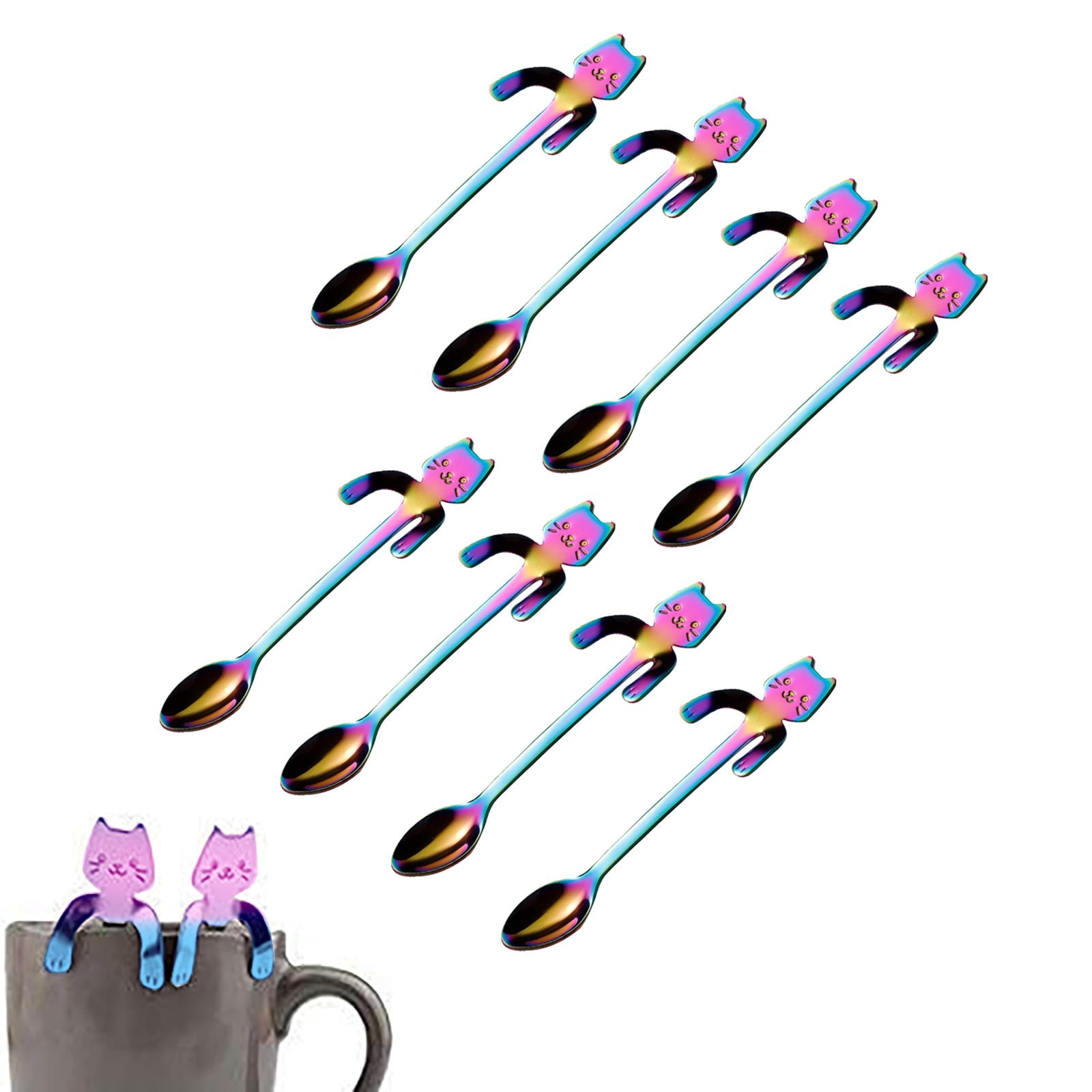 EclipseJewels 4-Piece Tea, Soup, Sugar, and Dessert Seasoning Spoon Set ...