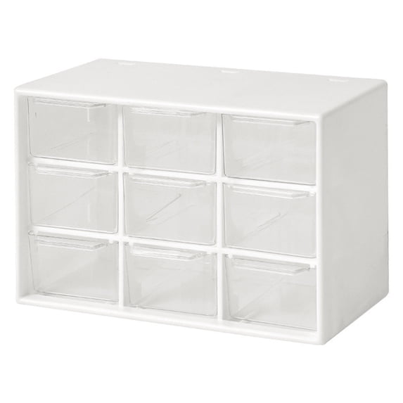 EclipseJewels 9-Grid Drawer Storage Box for Cosmetics, White Jewelry ...