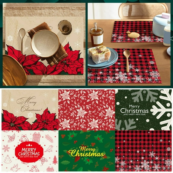 EclipseJewels Christmas Decoration Placemat, Home Kitchen Dining Table ...