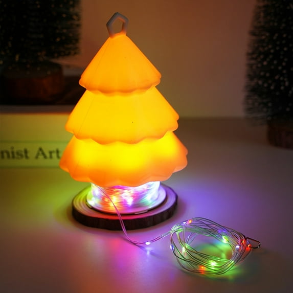 EclipseJewels Christmas Tree Night Light with Retractable String Lights ...