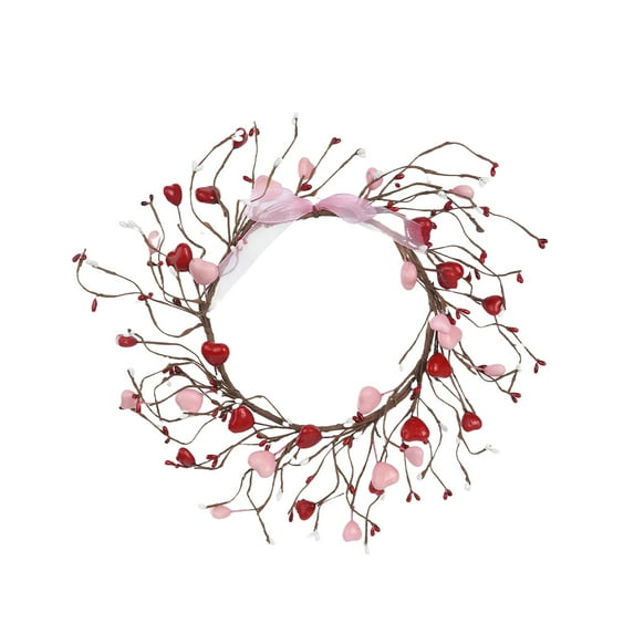 EclipseJewels Heart-Shaped Rose Wreath for Valentine's Day, 12-14 Inch ...