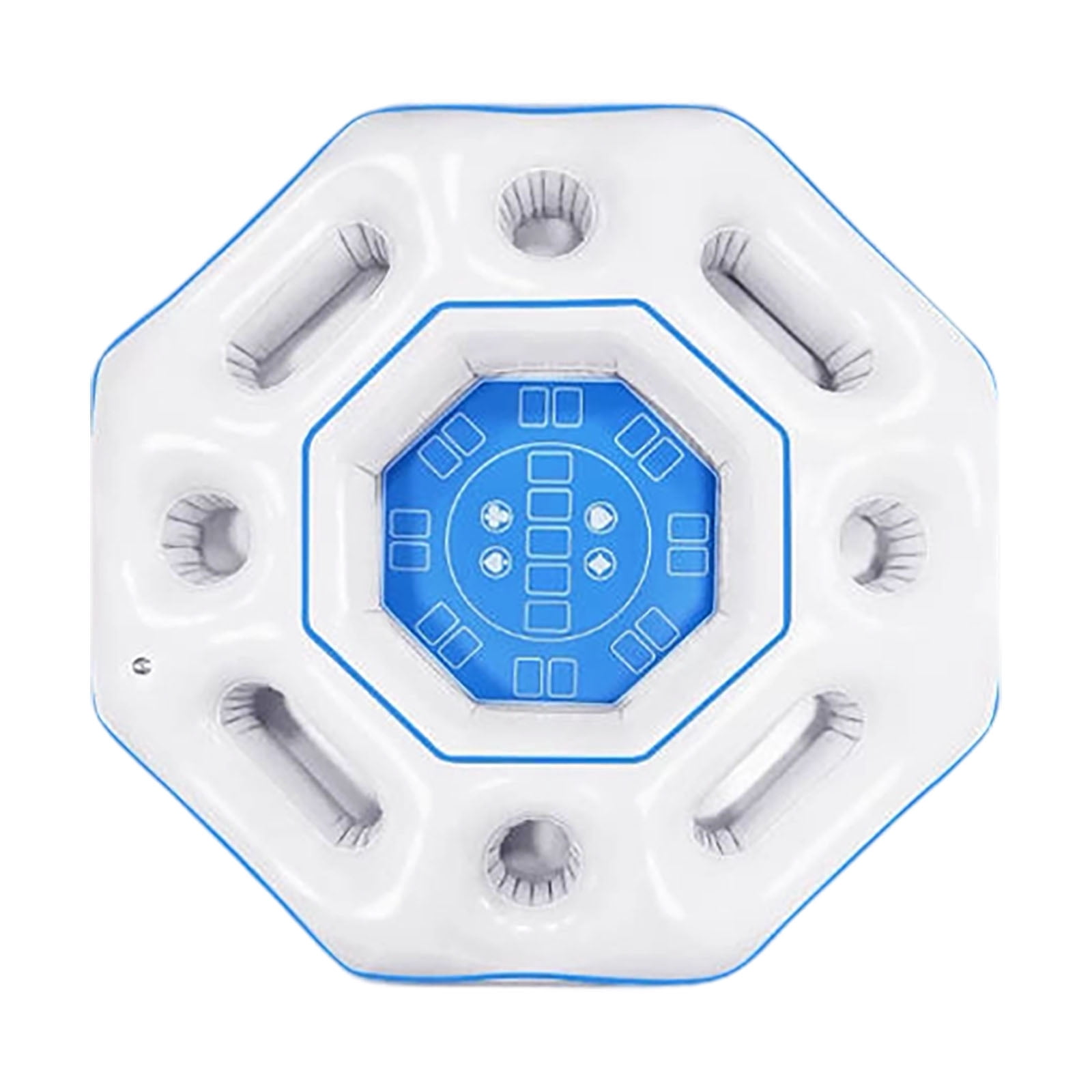EclipseJewels Inflatable Pool Floating Game Table, Octagonal Drink ...