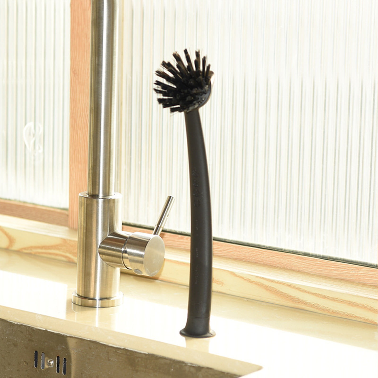 EclipseJewels Practical Suction Cup Dishwashing Brush, Black Pot and ...