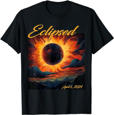 Eclipsed 2024 Total Solar Eclipse Shirt Totality Sun Moon T-Shirt ...