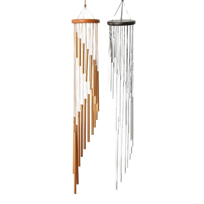 Eclytyku 35-Inch 18-Tube Aluminum Wind Chimes – Rotating Metal and Pine ...