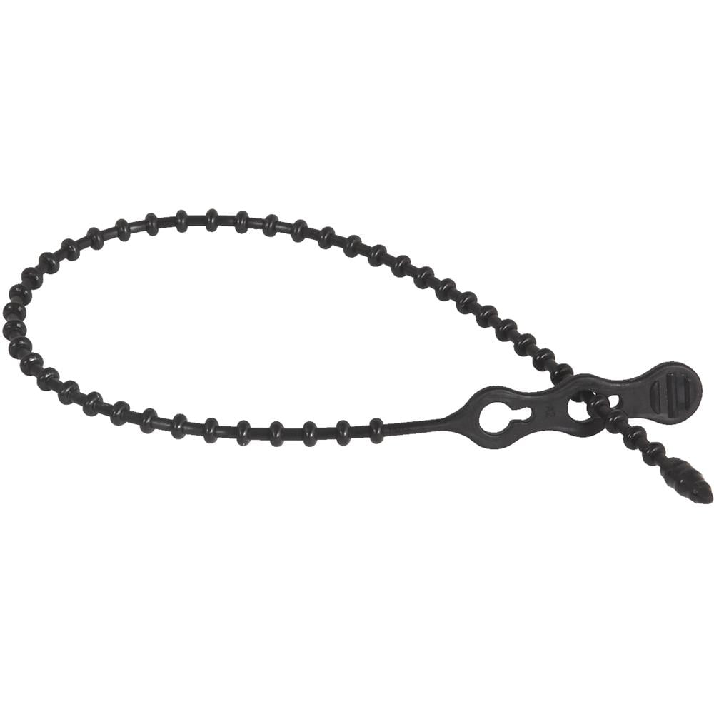 Ecm Industries 45-12BEADBK Beadle Wrap Cable Ties, Black, 12-In., 15-Pk ...