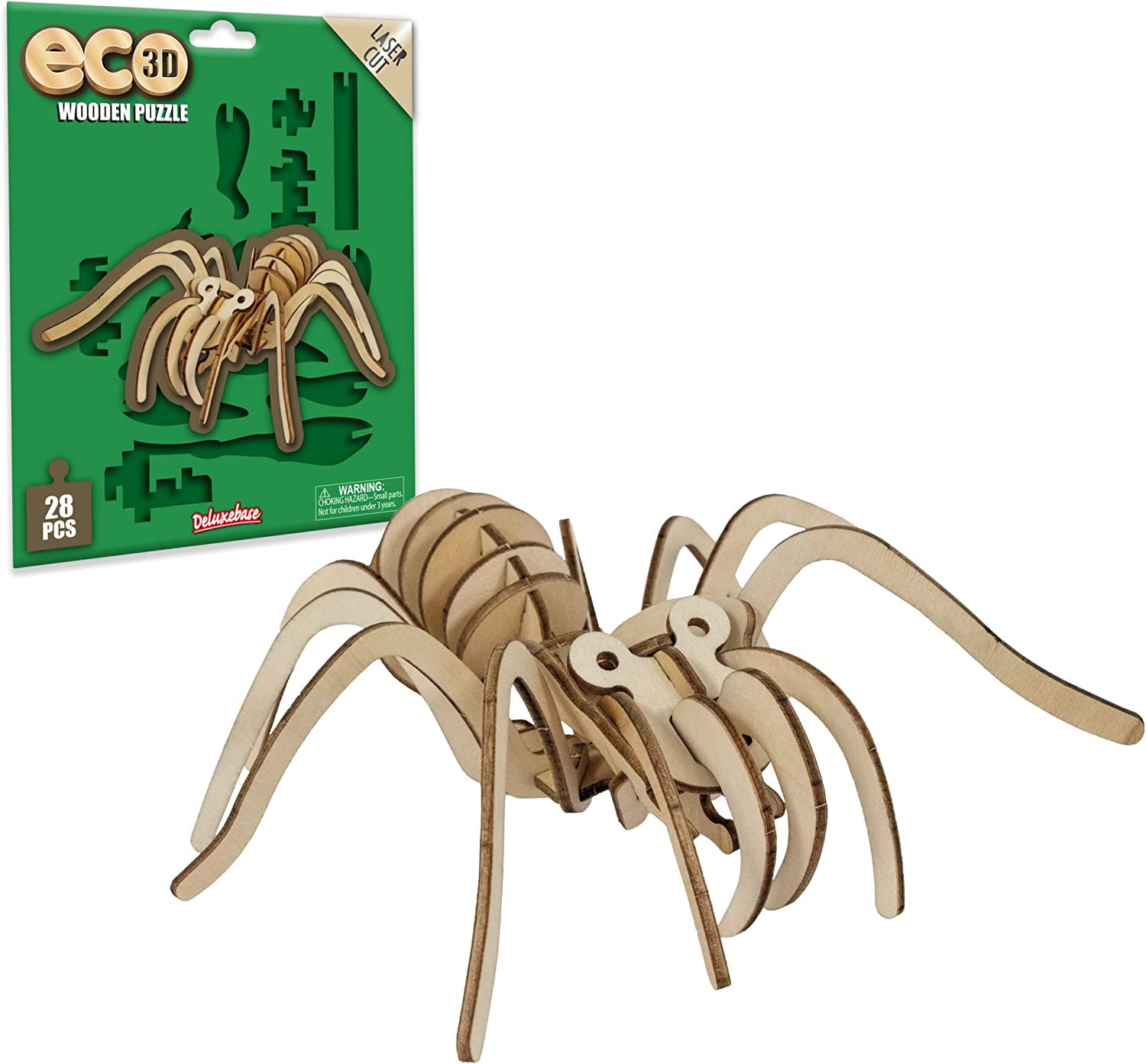 Eco 3D Wooden Puzzle Tarantula from Deluxebase. Animal Themed DIY 3D ...
