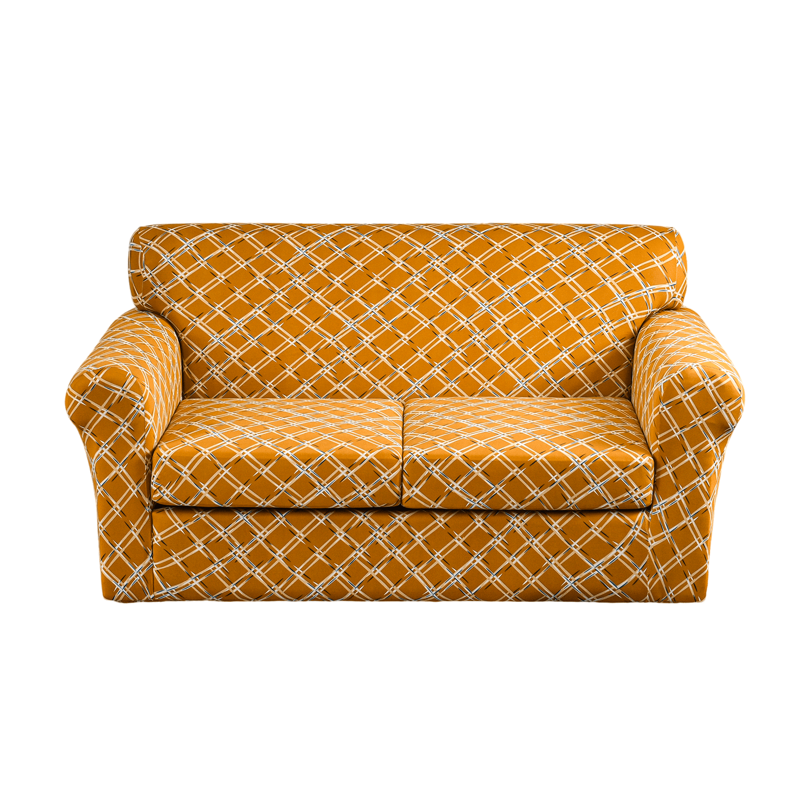 Eco-Ancheng 3 Piece Stretch Sofa Covers for 2 Cushion Couch Printed ...