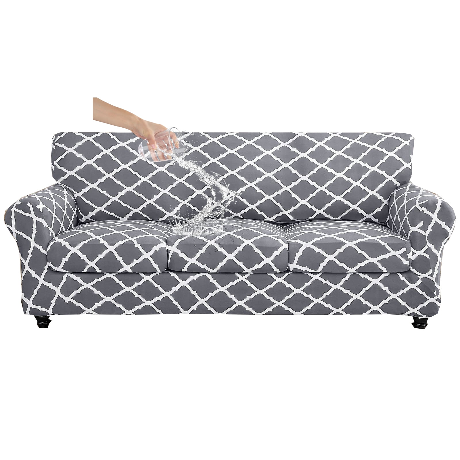 Eco-Ancheng 4 Piece Sofa Cover Stretch Sofa Slipcover Printed Soft ...