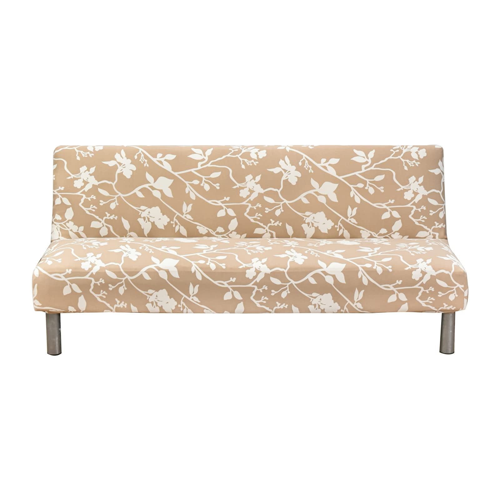 Eco-Ancheng Printed Armless Sofa Cover, Stretch Futon Slipcover Sofa ...