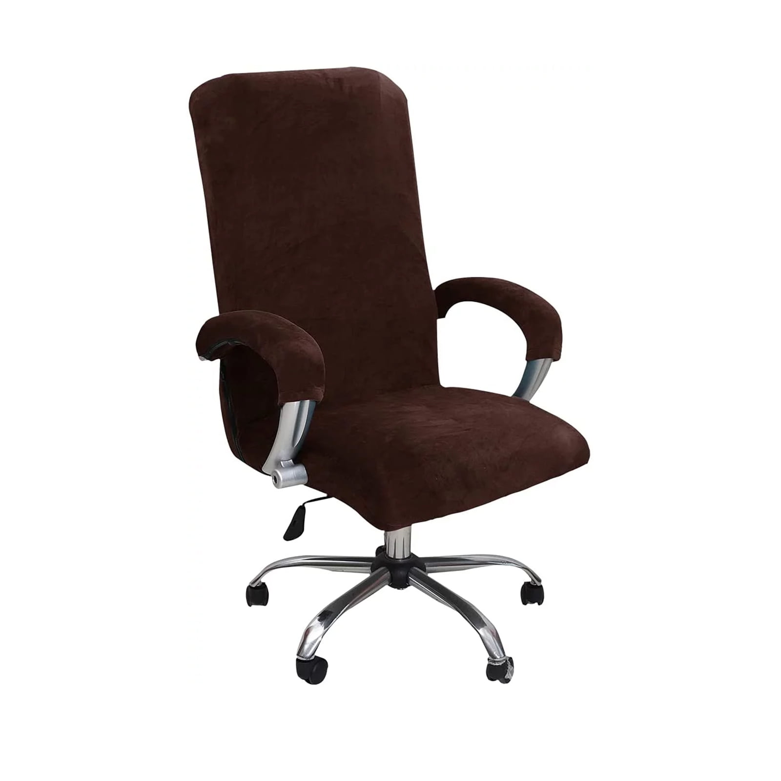 Eco-Ancheng Velvet Office Chair Cover with Arm Covers Stretch Computer ...