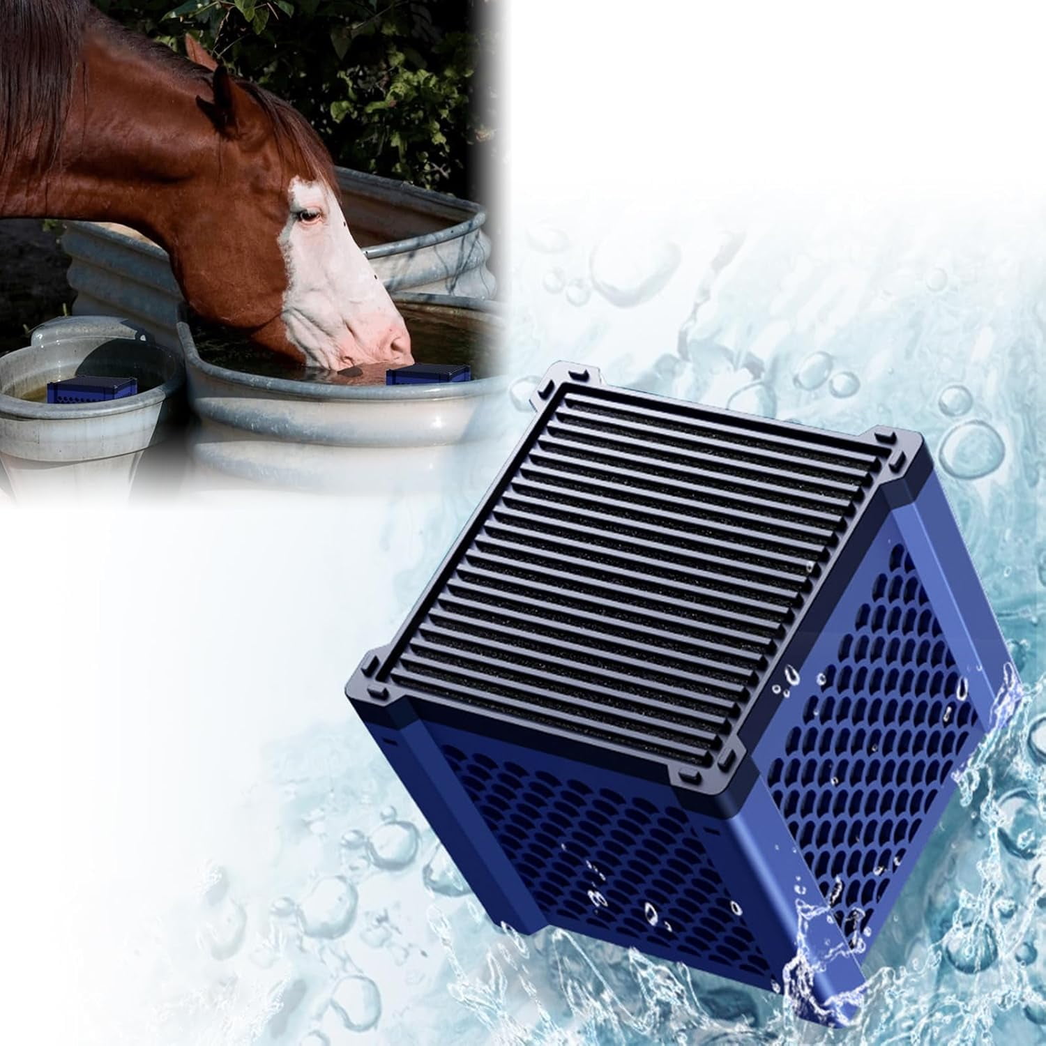 Eco-Aquarium Water Trough Purifier Cube - Activated Carbon Filter Media ...