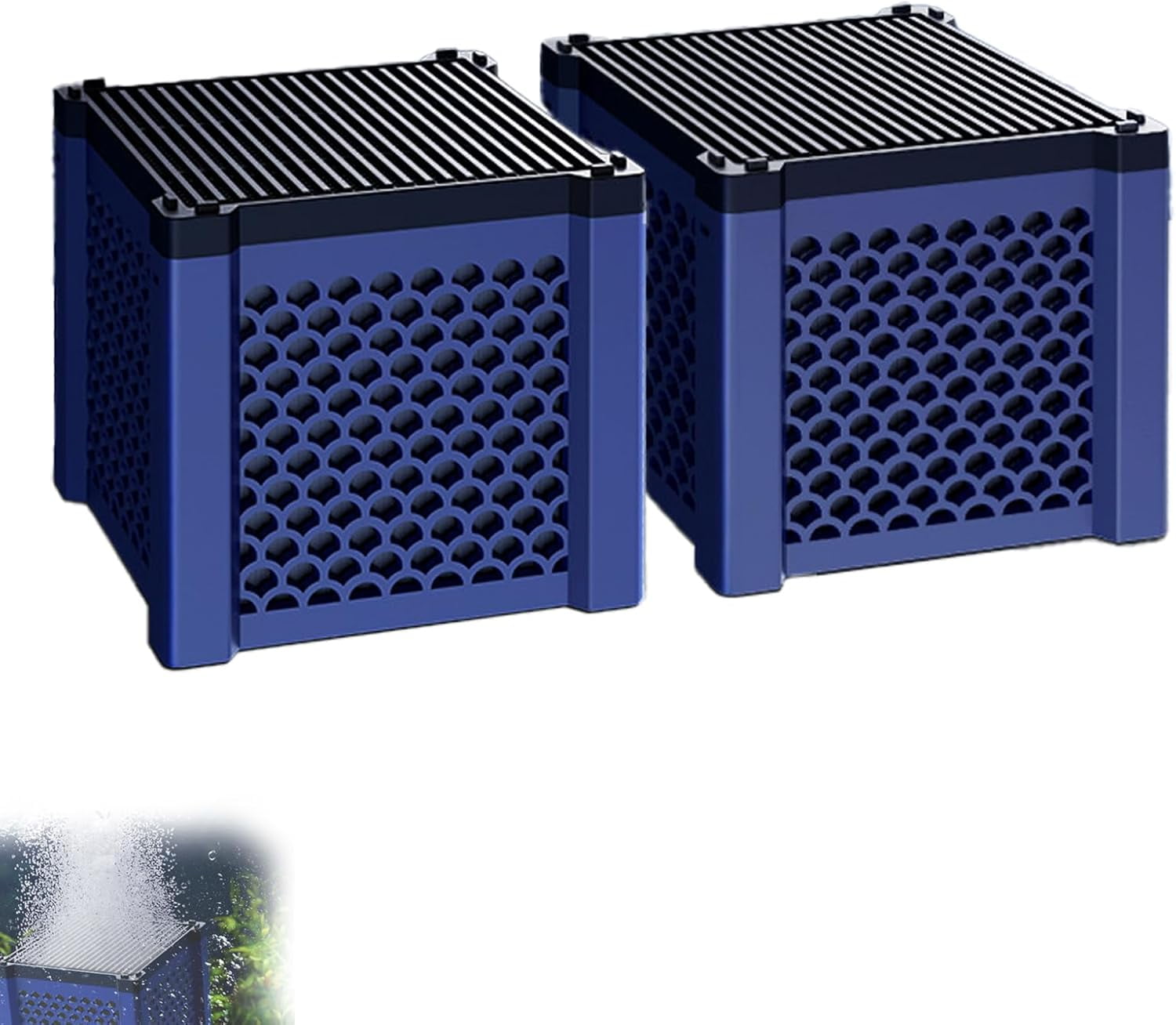 Eco-Aquarium Water Trough Purifier Cube, Activated Carbon Filter Media ...